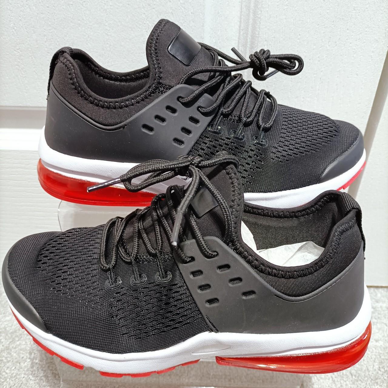 Ladies Black with red Softshell Trainers BRAND NEW... - Depop