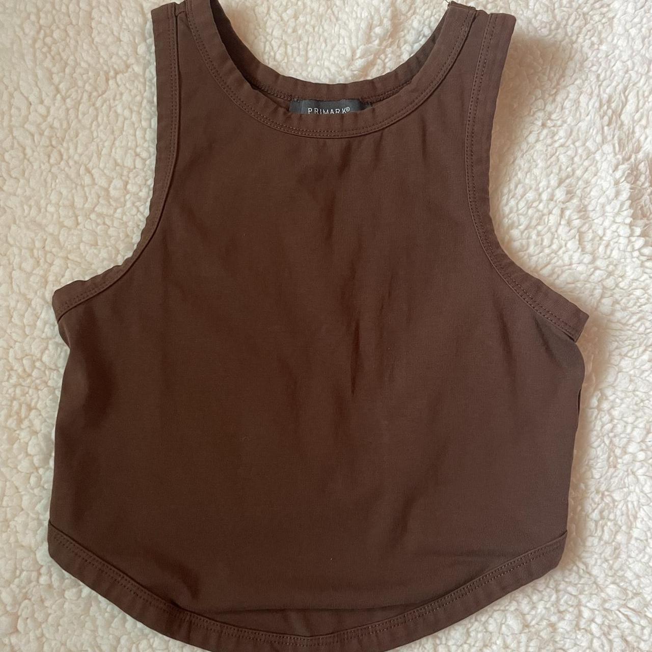 Primark Brown crop top⭐️ - Size is 2xs fits like an xs - Depop