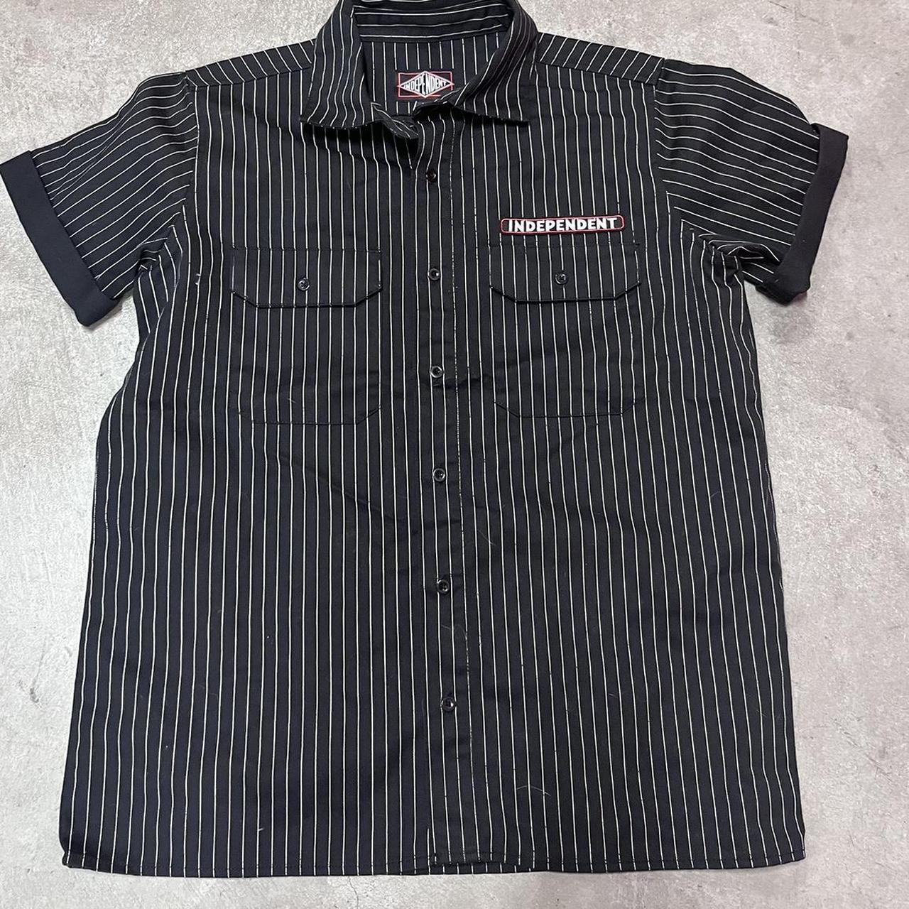 Independent Skate Brand pinstripe button up. Perfect... - Depop