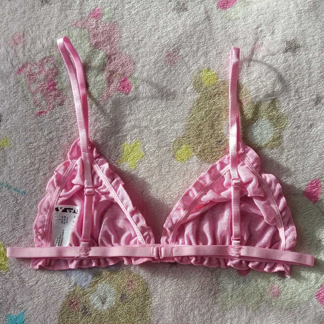 ASOS Women's Pink and Red Bra | Depop