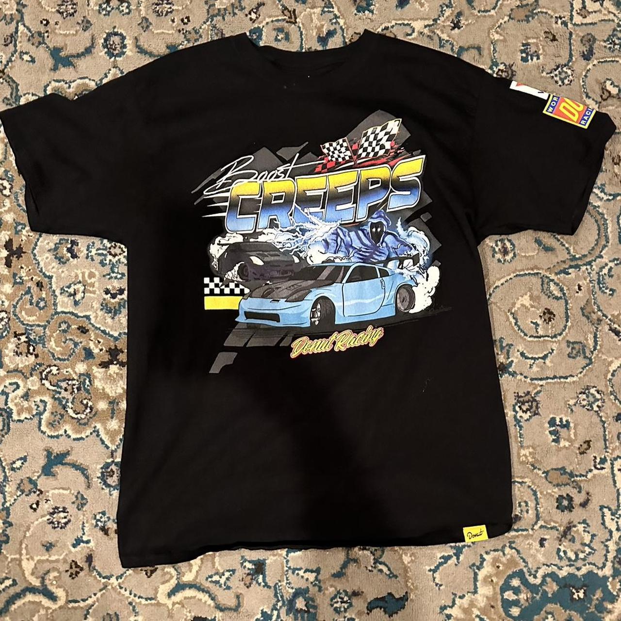 Zumiez x Donut racing tee Worn once Perfect... - Depop