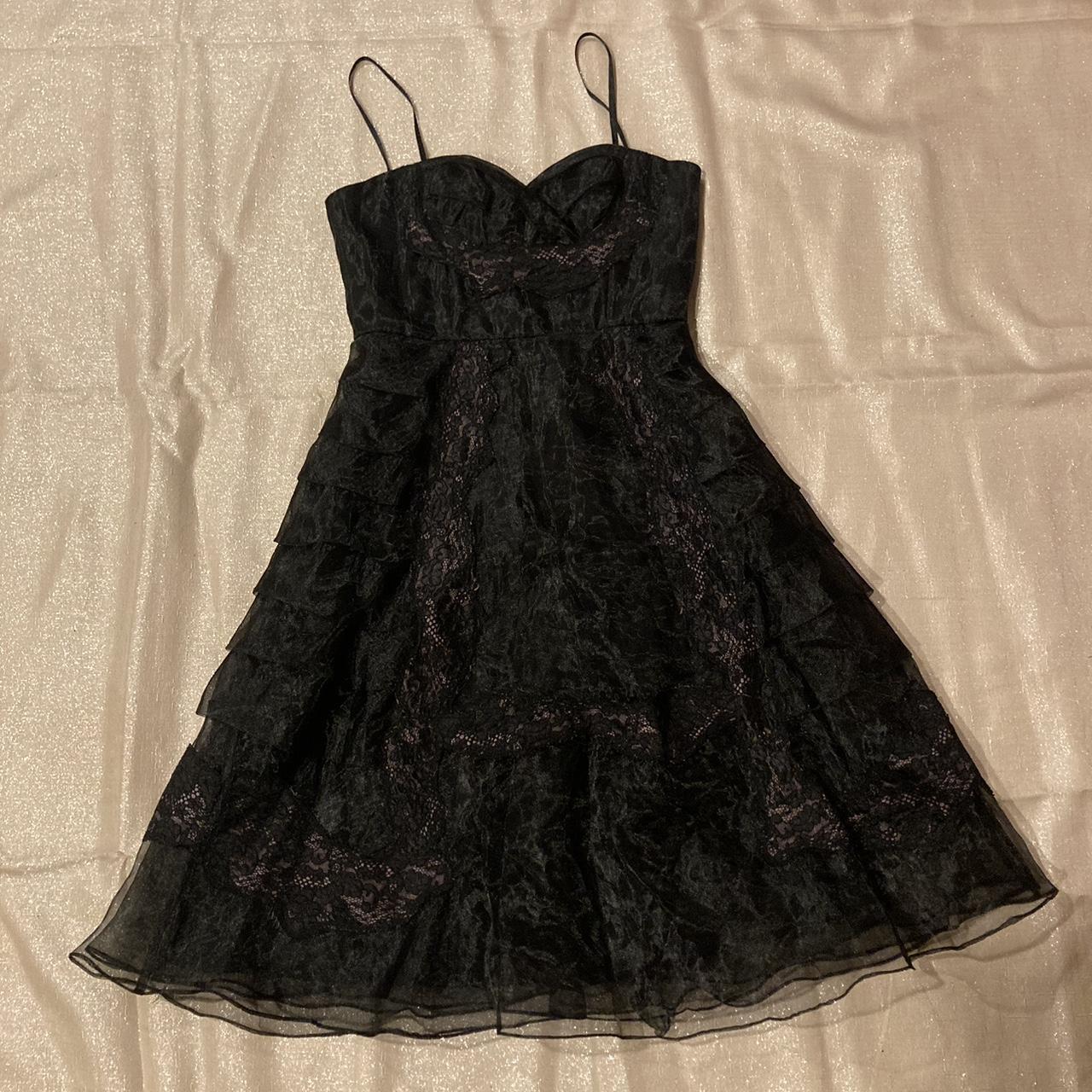 Beautiful black lace dress brand is BCBG Maxazria... - Depop