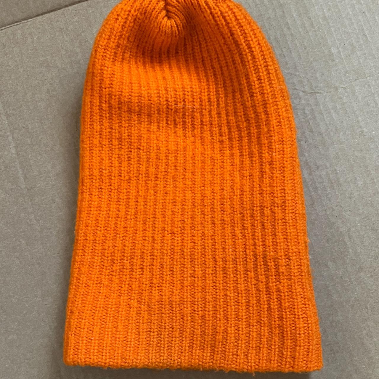 Orange balaclava facemask 100% wool,... - Depop