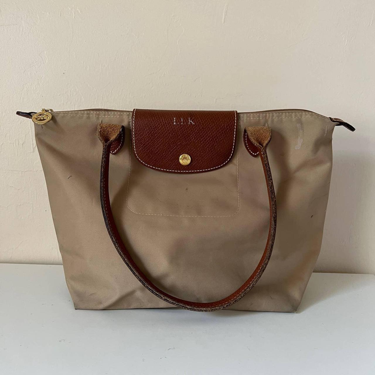 Longchamp Le Pliage Medium Shoulder Tote Bag in Tan.... - Depop