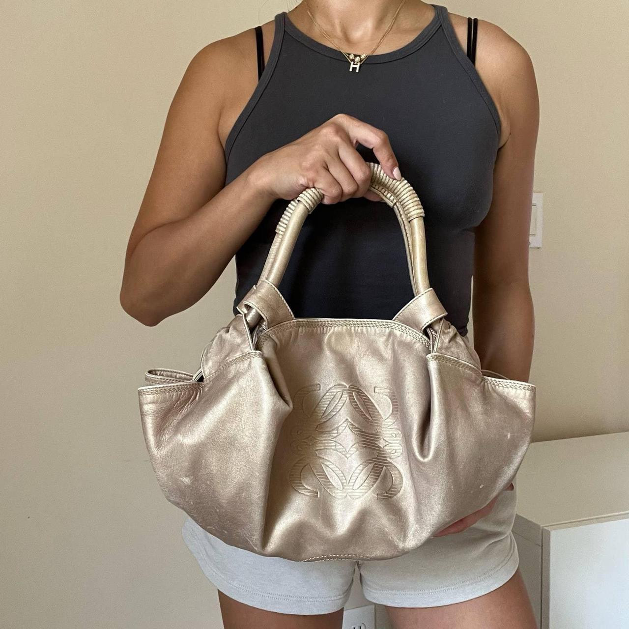 Authenic LOEWE Tote Drawstring Hand bag Nappa aire... - Depop