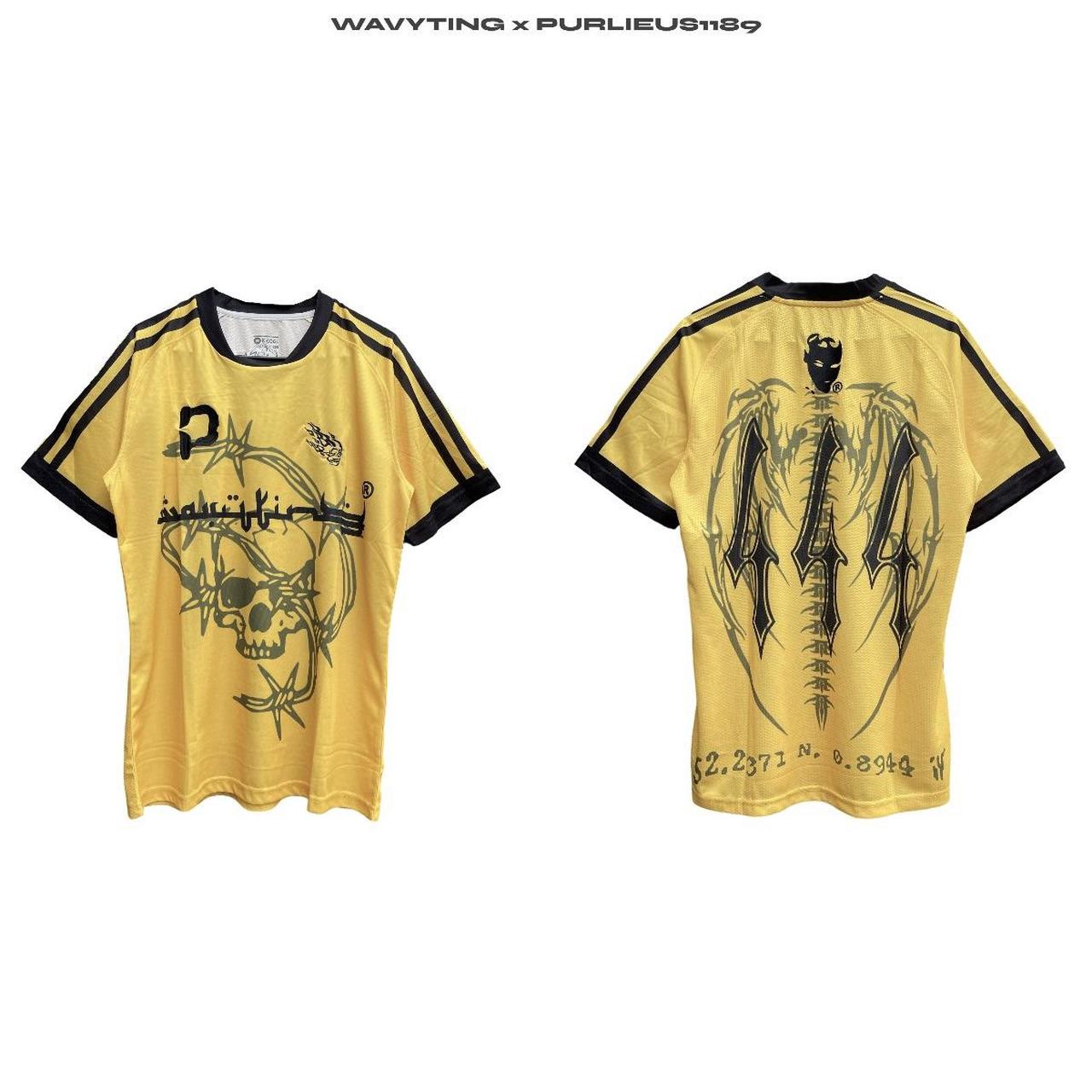 WAVYTING x PURLIEUS1189 FOOTBALL JERSEY ALLOW 2-3... - Depop