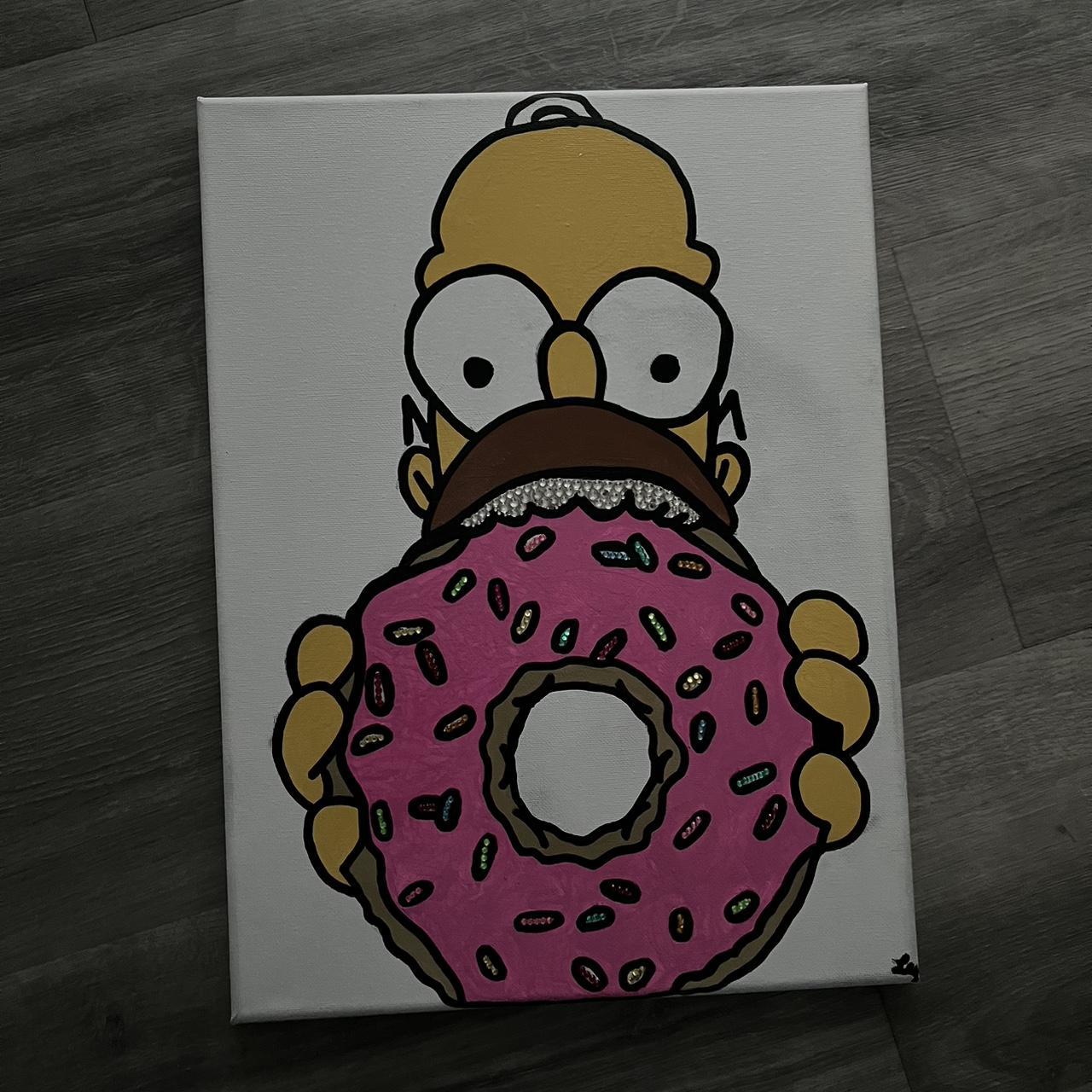 iced out homer simpson with grills hand... - Depop