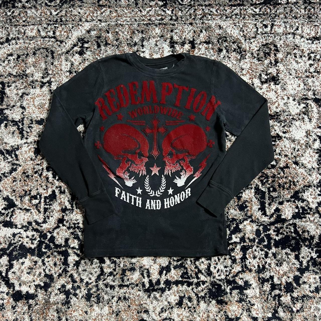 Cyber y2k 2000s grunge Raw State Redemption Red... - Depop