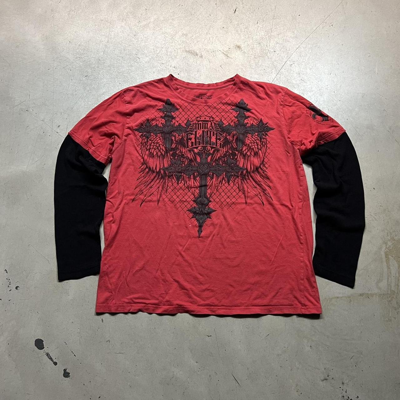 Cyber y2k 2000s MMA ELITR grunge Shirt ( See... - Depop