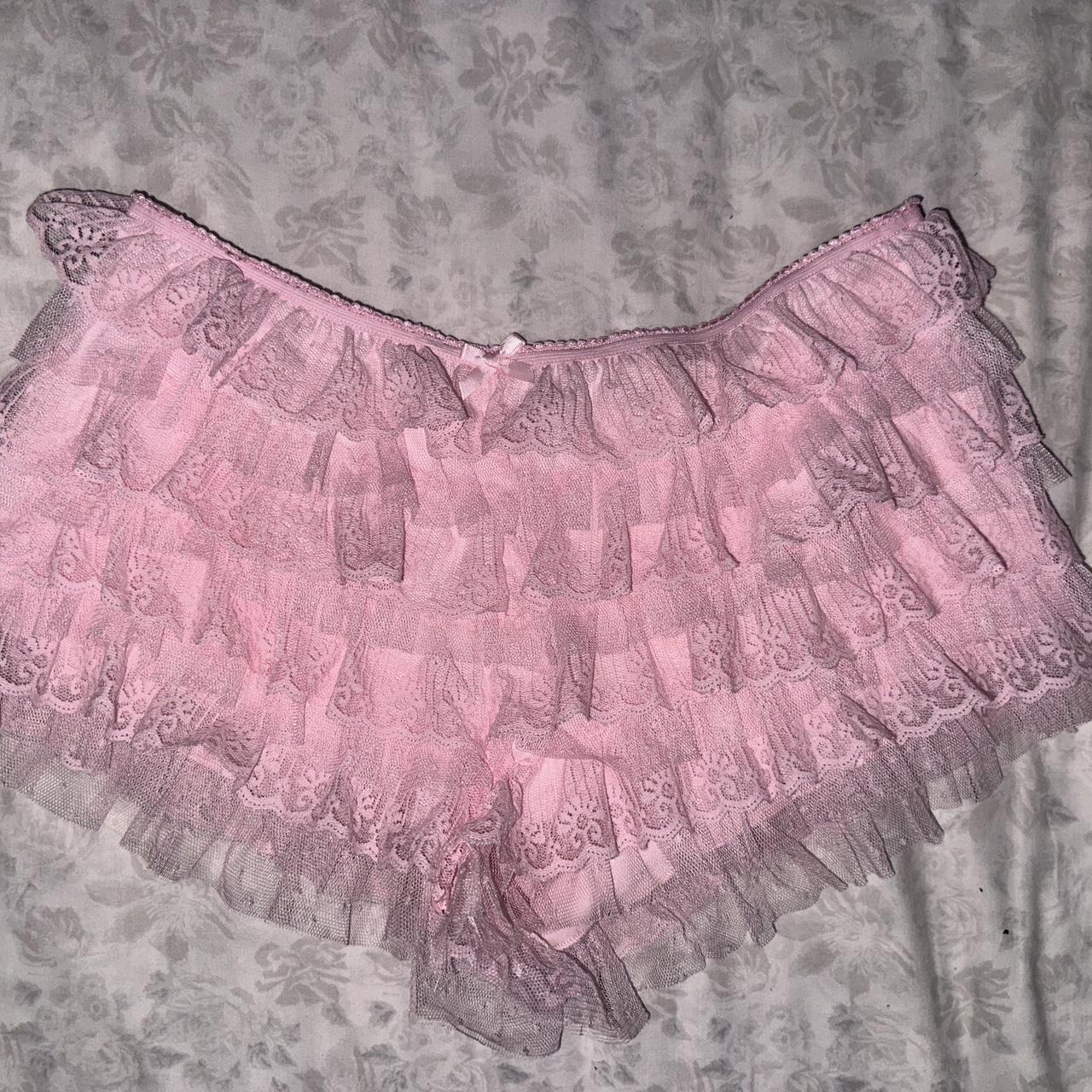 Jaded London Pink lace ruffle shorts - super cute... - Depop