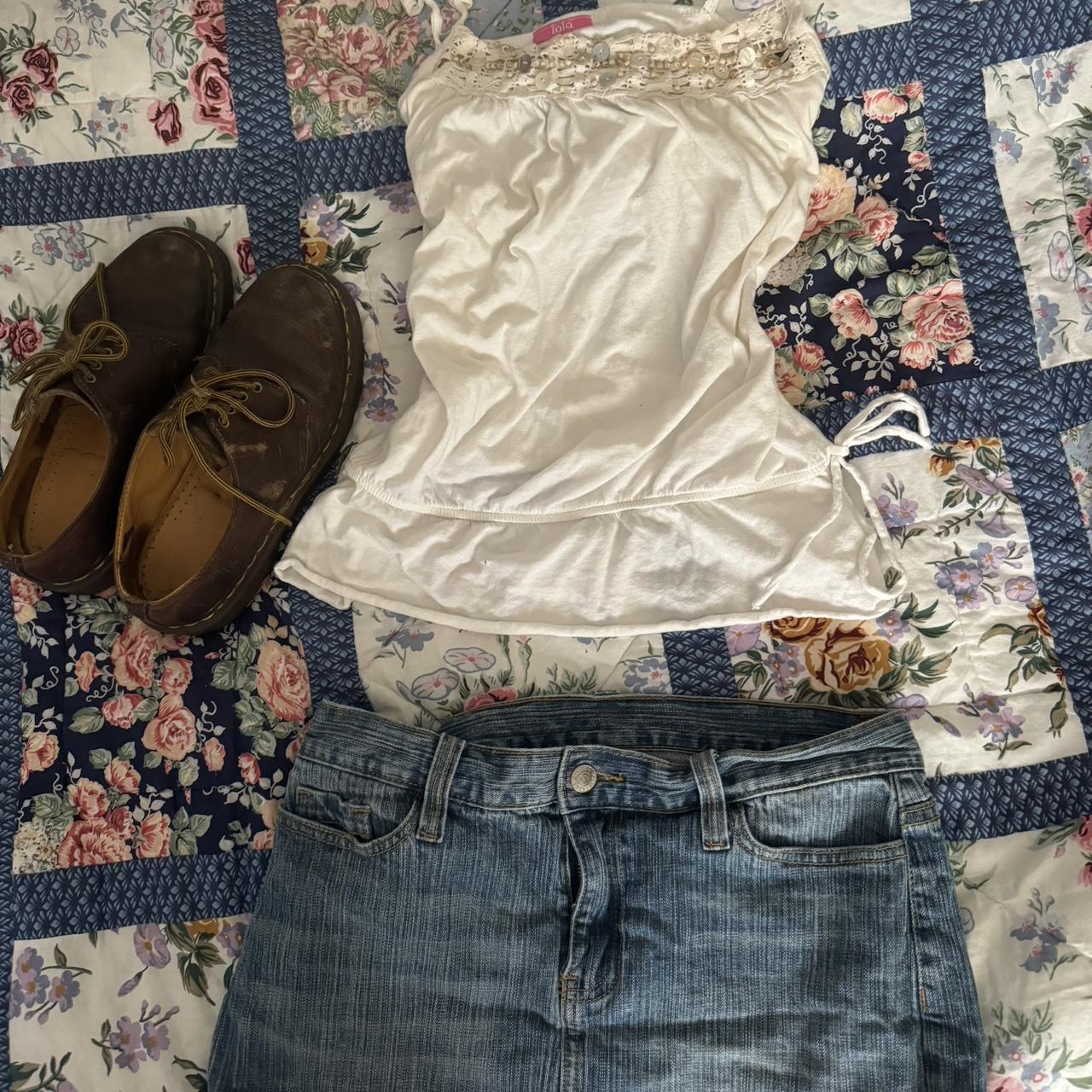 Lola brand White button tank top Reminds me of mako... | Depop