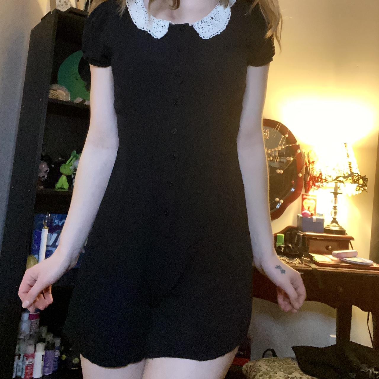 Forever 21 goth dark coquette romper 🖤Preloved🖤 Thin... - Depop