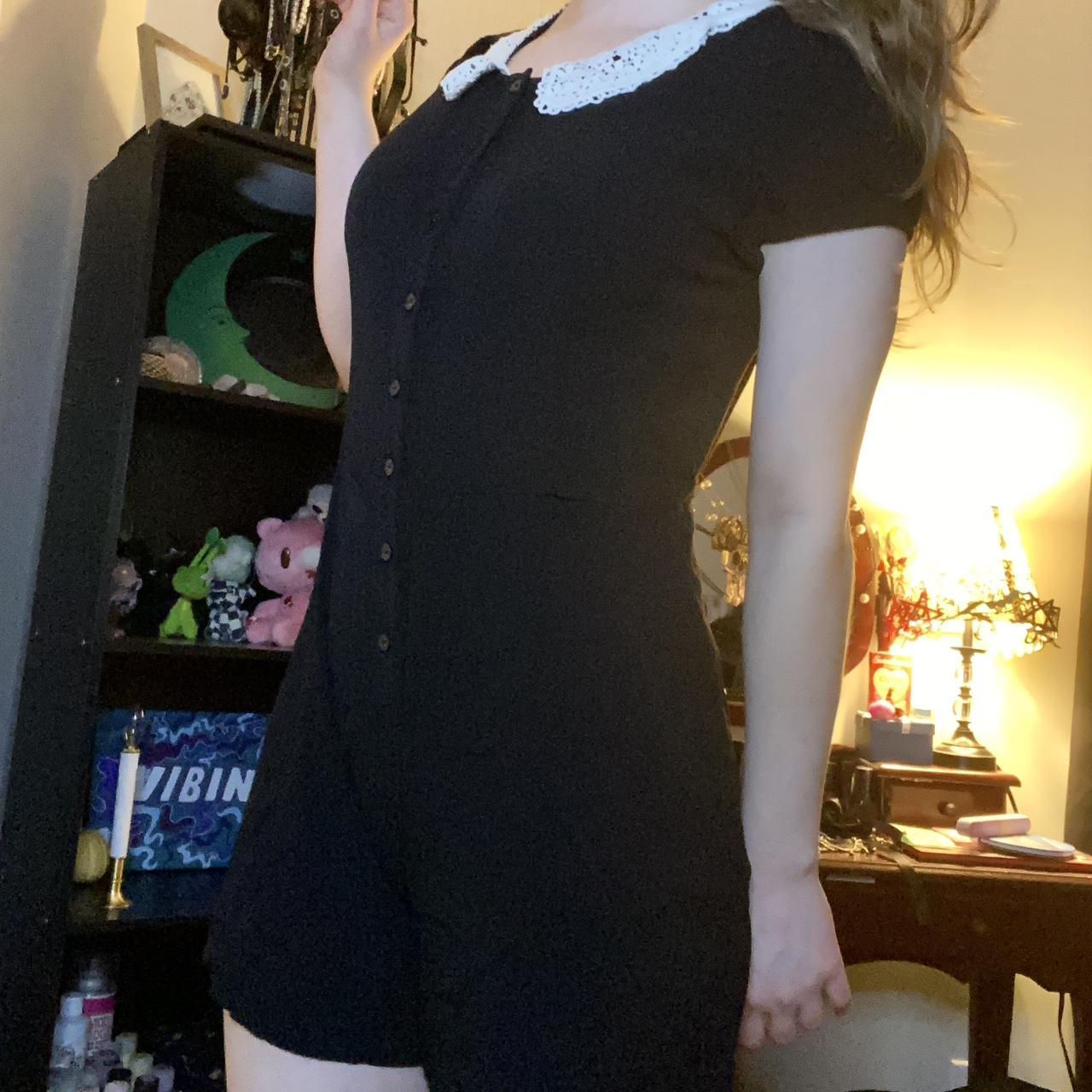 Forever 21 goth dark coquette romper 🖤Preloved🖤 Thin... - Depop