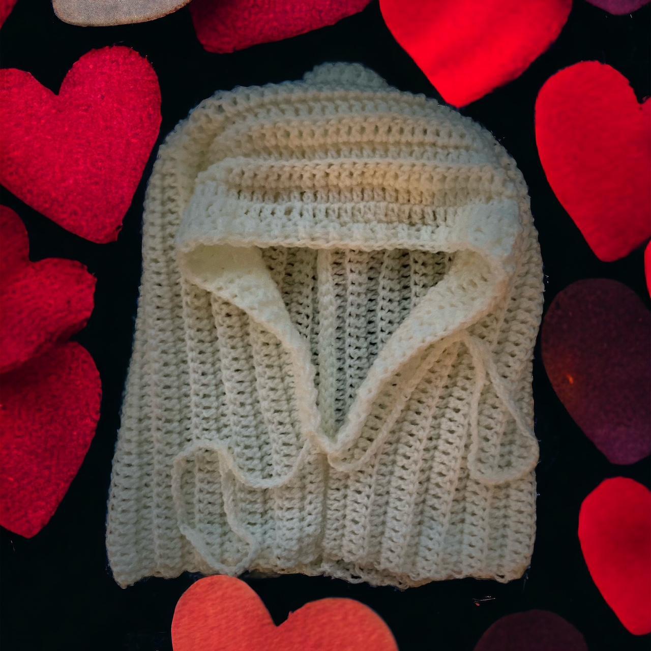 Handmade cream crochet snood. Ready to buy. Not too... - Depop