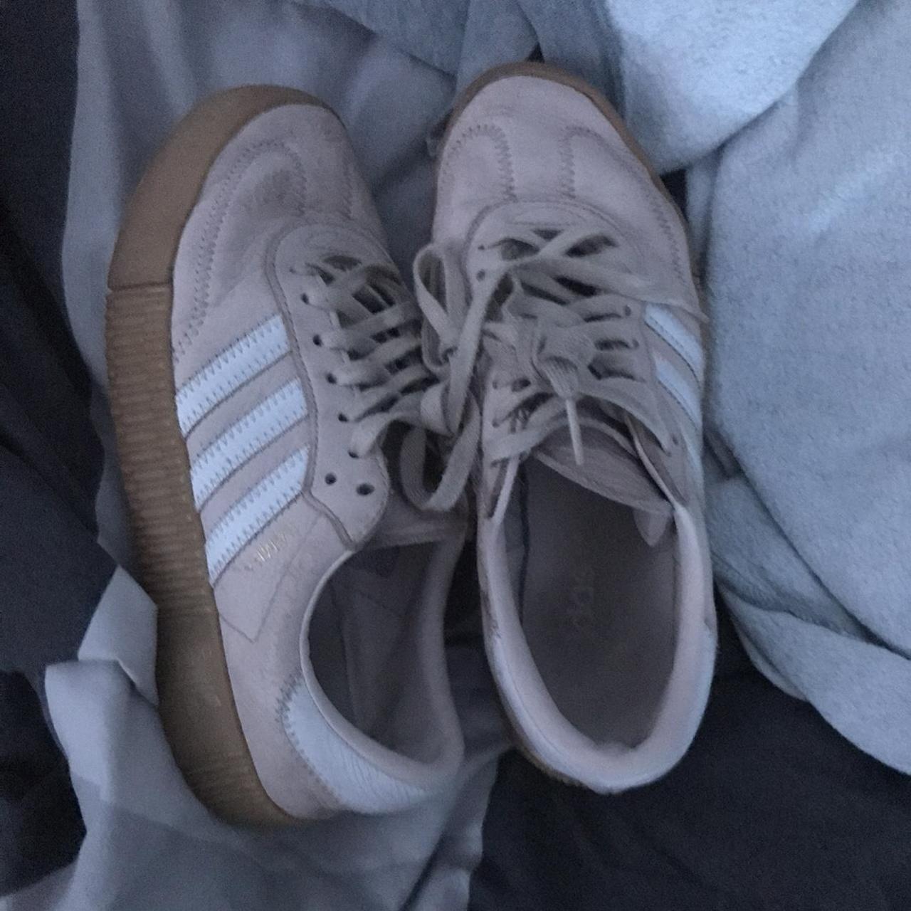 Adidas sambas- decent quality, pretty worn and a... - Depop