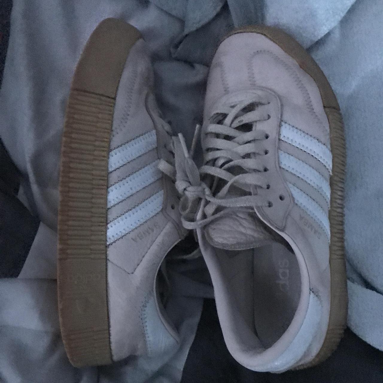 Adidas sambas- decent quality, pretty worn and a... - Depop