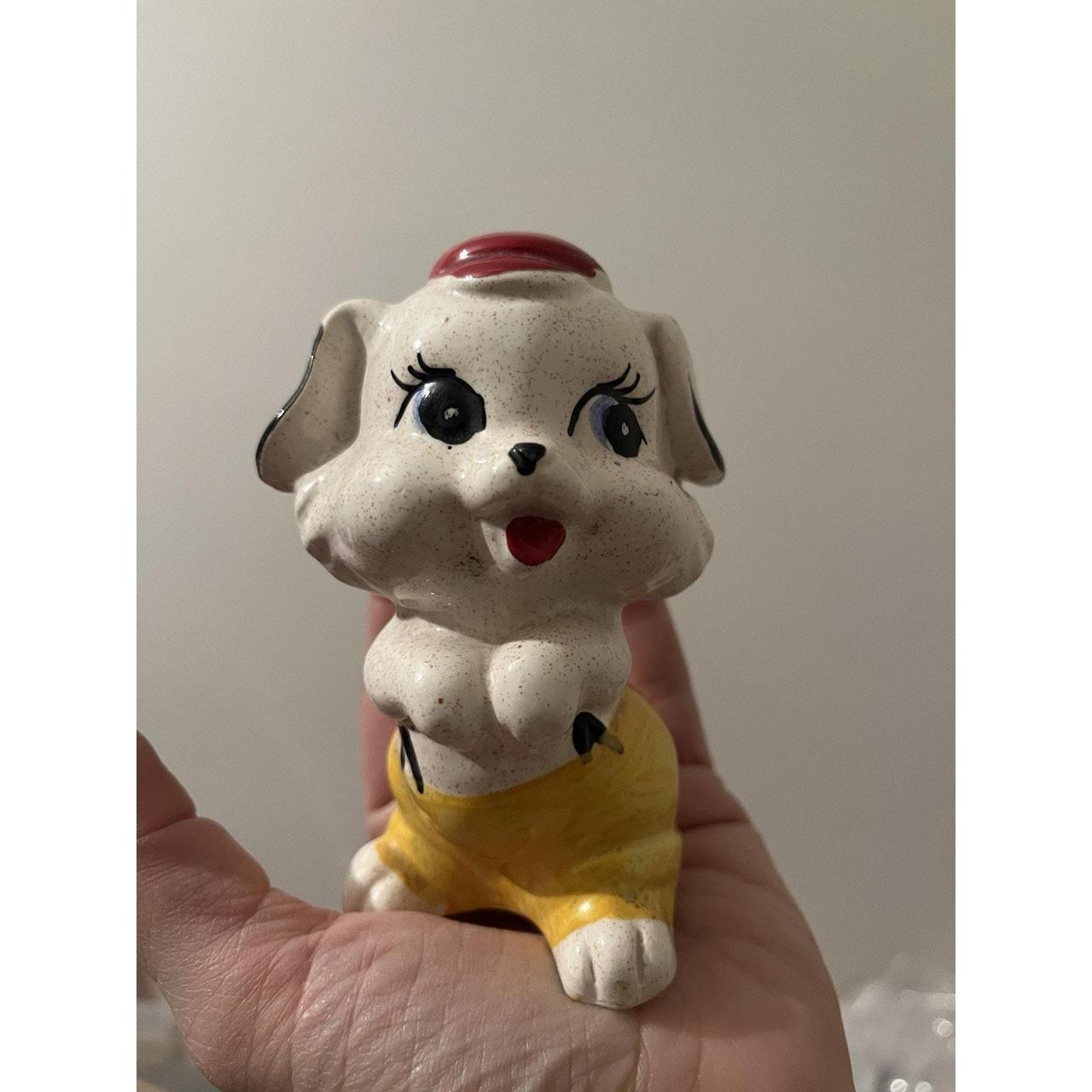 Dog Figurine Japan Retro Kitsch Cute Porcelain Puppy... | Depop