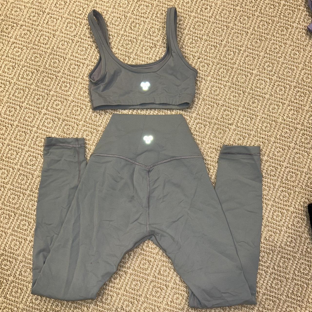 Aritzia Golden workout set NEVER WORN!! Top is size... | Depop