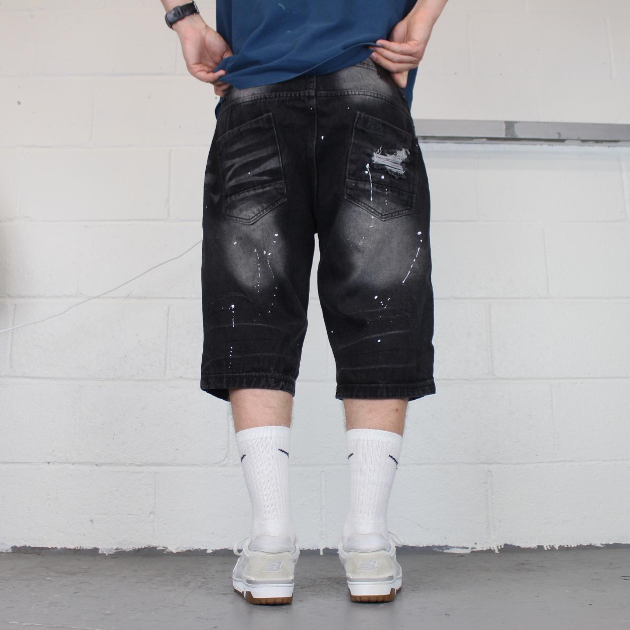 Switch Remarkable jorts Distressed style rap skate... - Depop