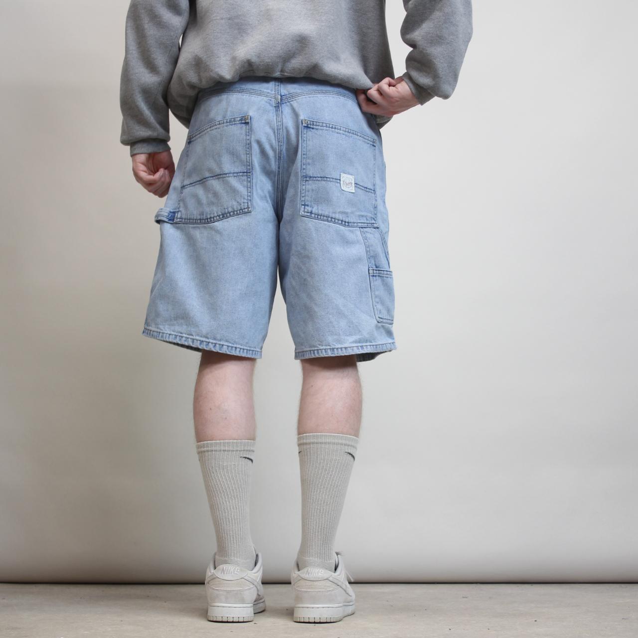 Blue Sanoma carpenter jorts Vintage Loose rap skate... | Depop