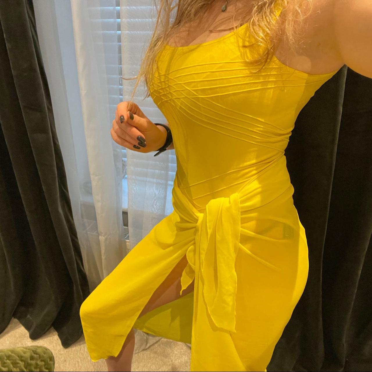 Wolford Women's Yellow Swimsuit-one-piece | Depop
