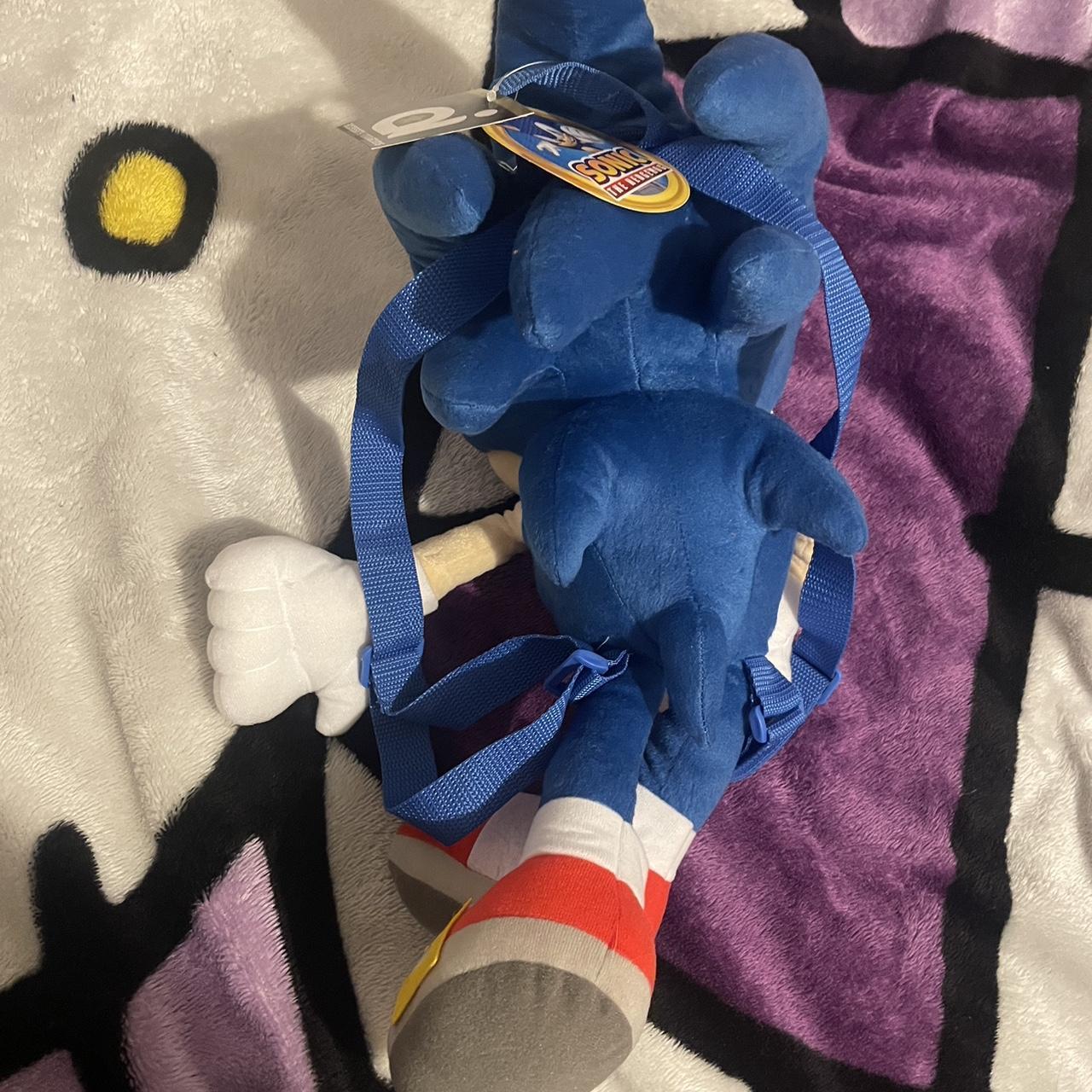 Sonic plush backpack!!!! Never worn new with tags !... - Depop