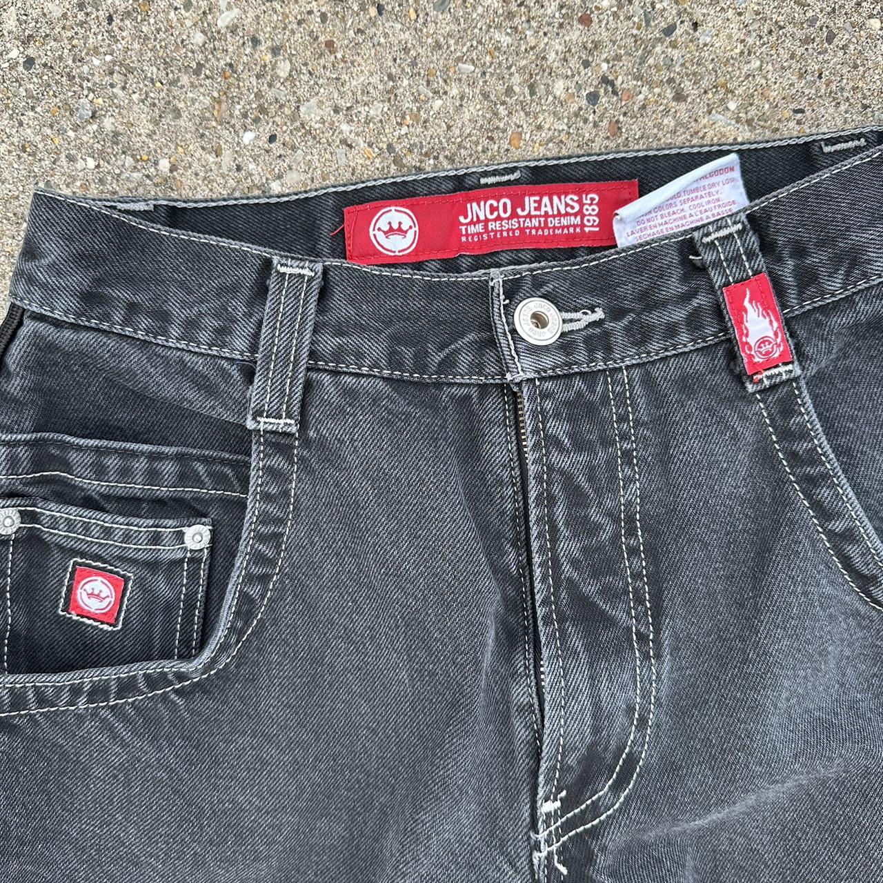 Jnco jeans tribals stripes reflective PRICE IS... - Depop