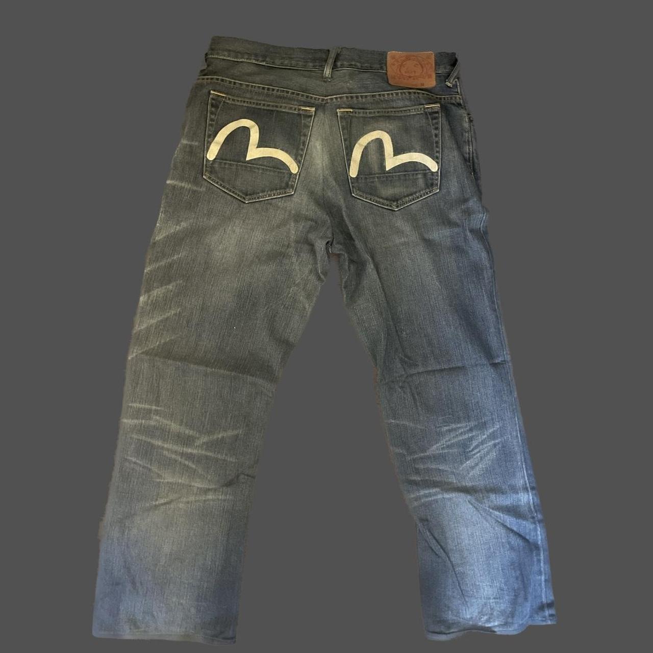 Evisu 2000’s, baggy oversized fit, minimal signs of... - Depop