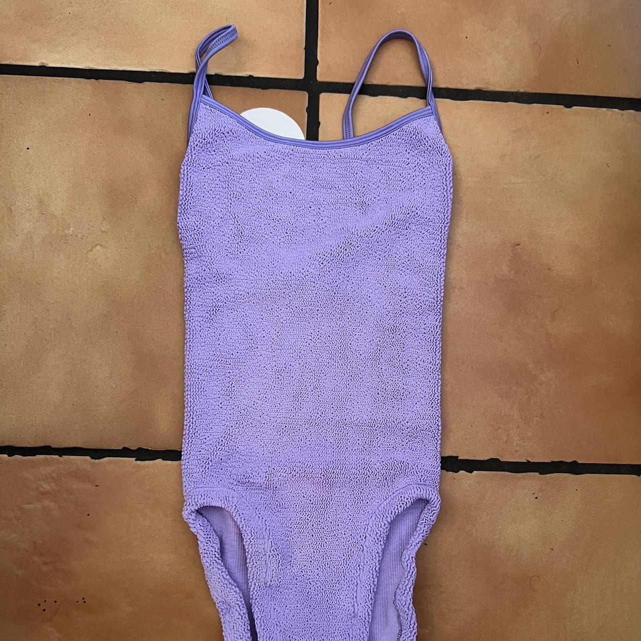 Hunza G Lilac Pamela Swimsuit New with tags Smoke... - Depop