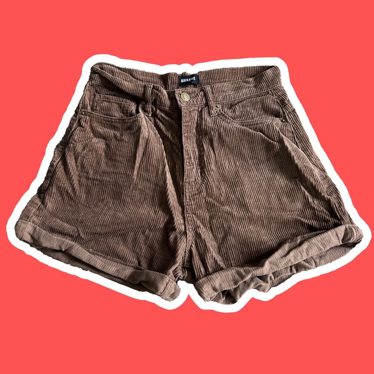 💗CUTE HIGH RISE CORDUROY SHORTS💗 • Cute rhinestones... - Depop