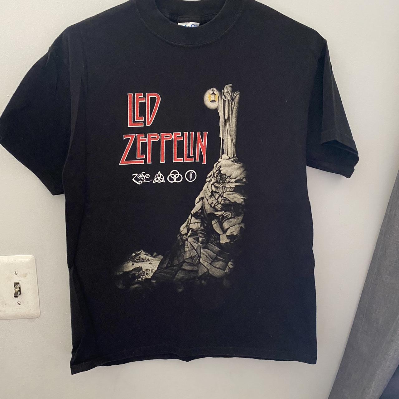 Led Zeppelin t shirt size medium Measures 19 x 26... - Depop
