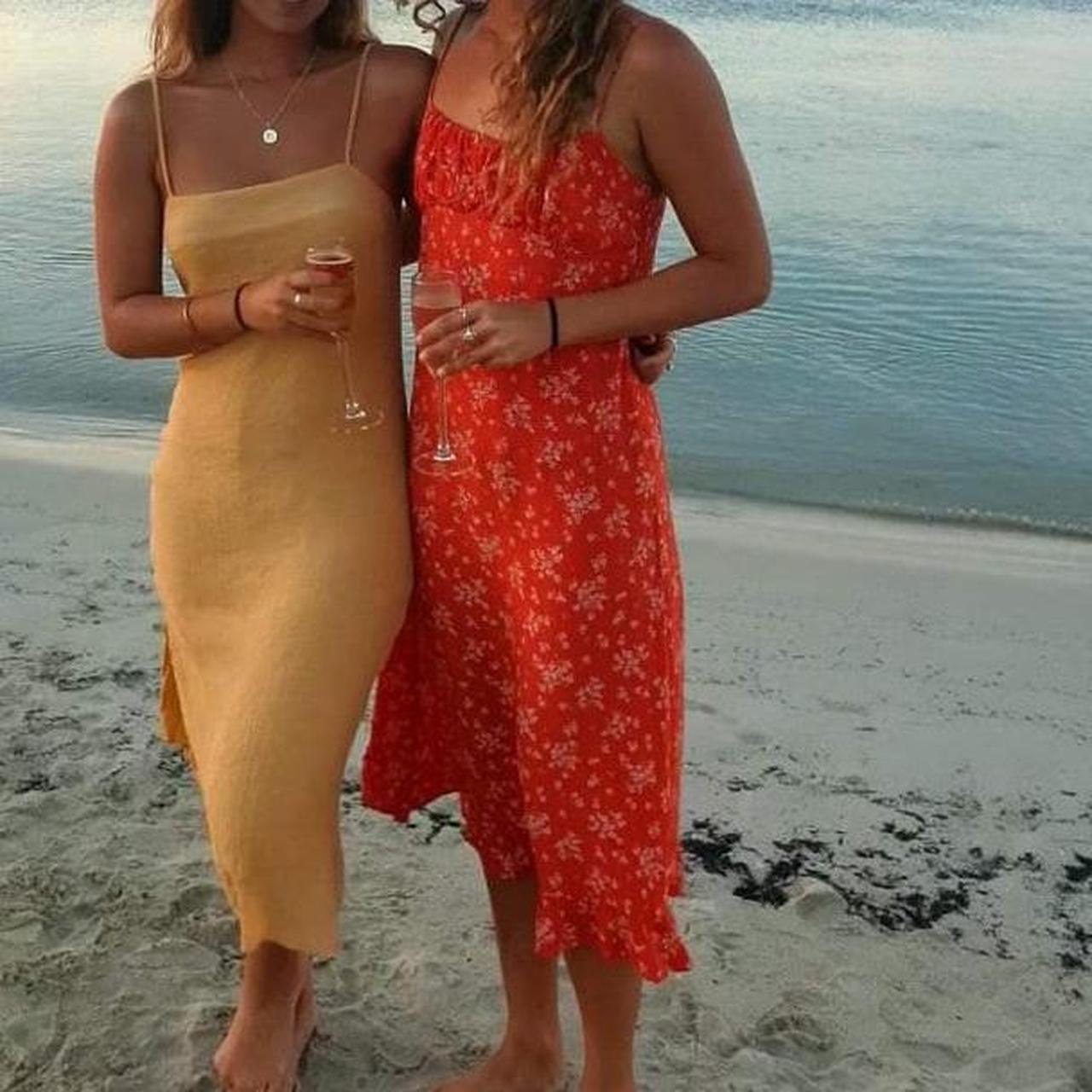 Auguste the label red midi dress - Depop