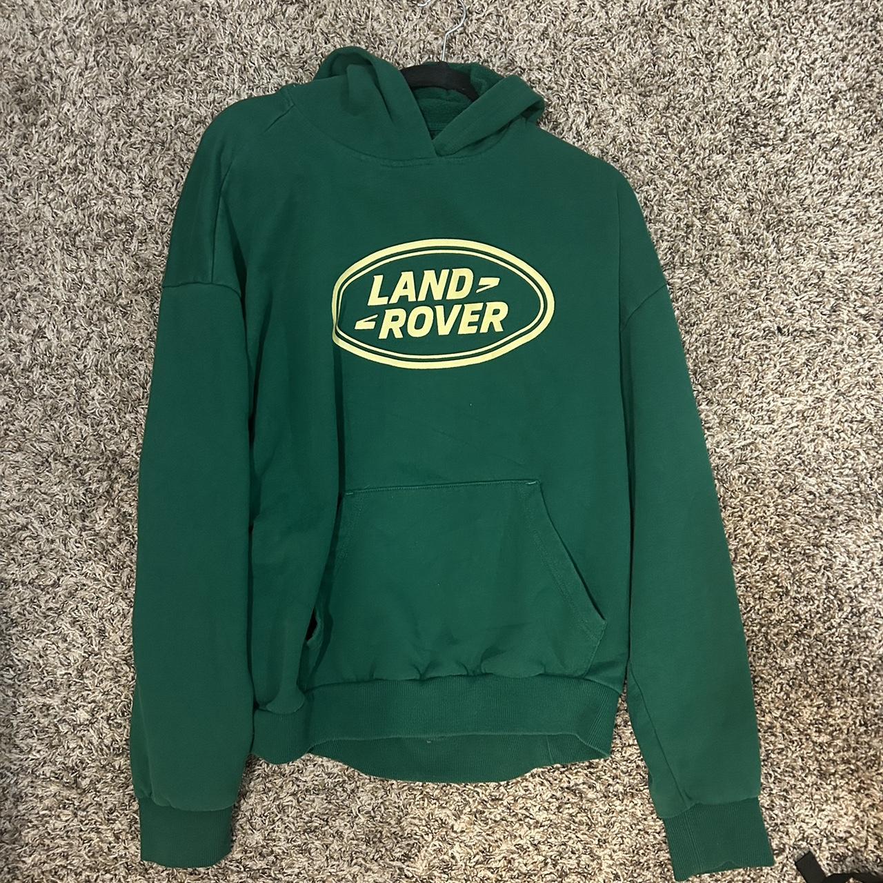Pacsun Land Rover Green Hoodie Size Medium/Large - Depop