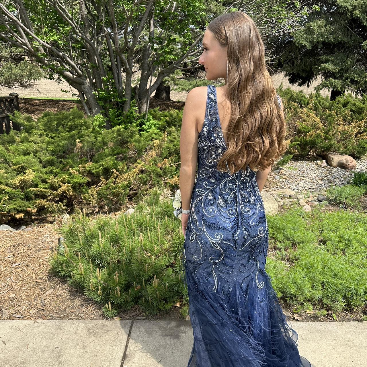 Navy Blue Prom Dress From Prom Shop Depop