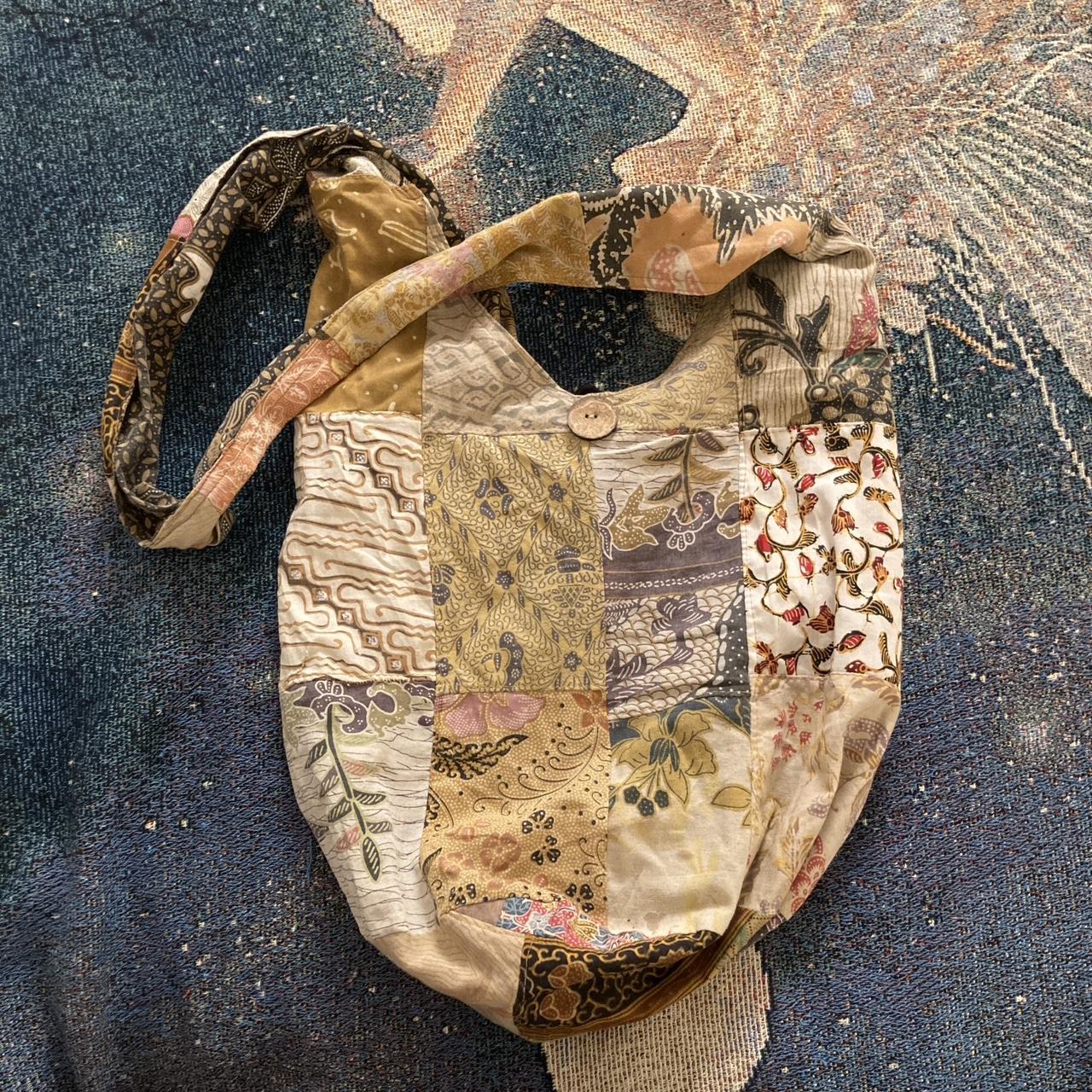 Handmade in Indonesia Boho patchwork fabric... - Depop