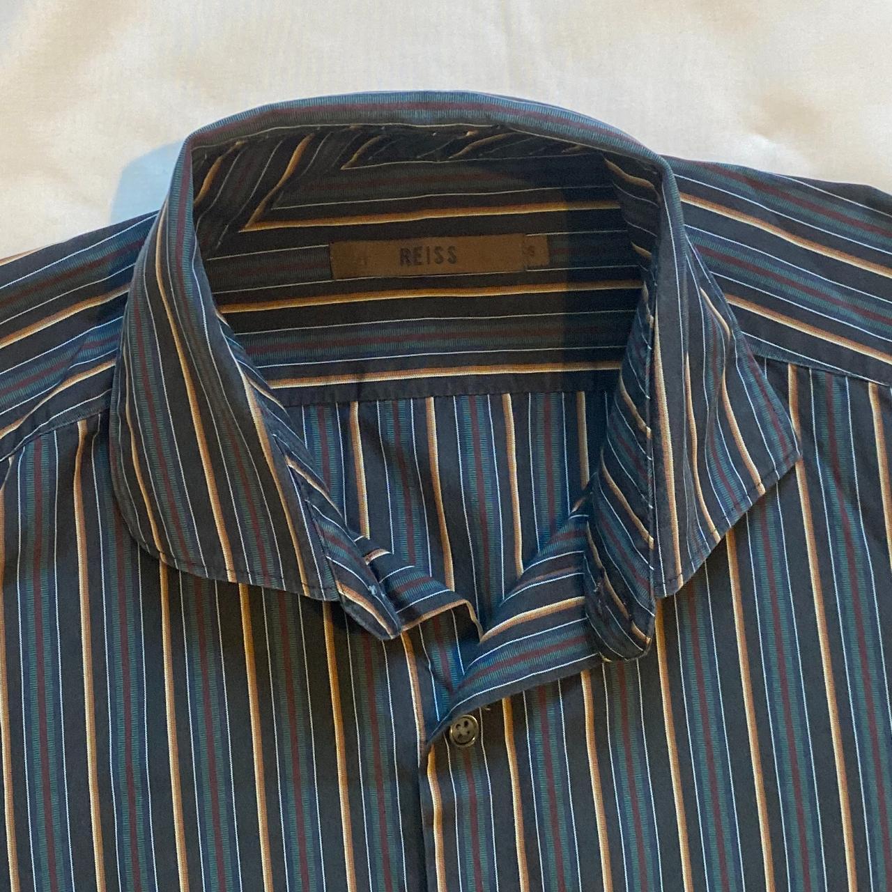 Reiss Multicolour Striped Shirt Men's S Small Blue... - Depop