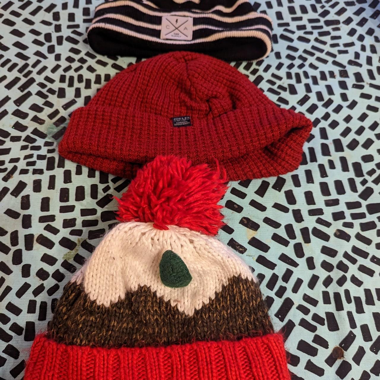 Selection of beanies. Joules red hat is large, H&M... - Depop