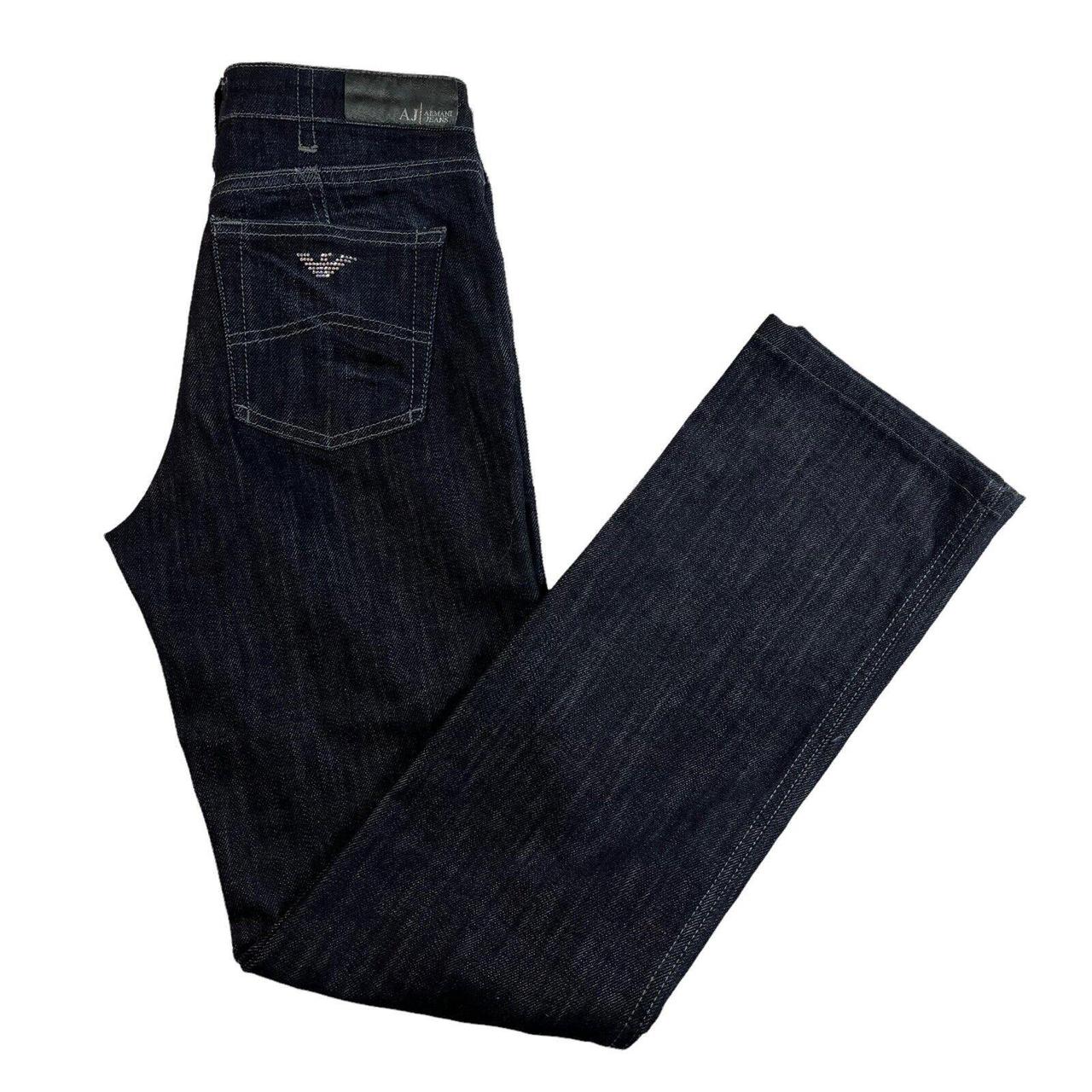 ARMANI INDIGO 006 Series Straight High Rise Dark... - Depop