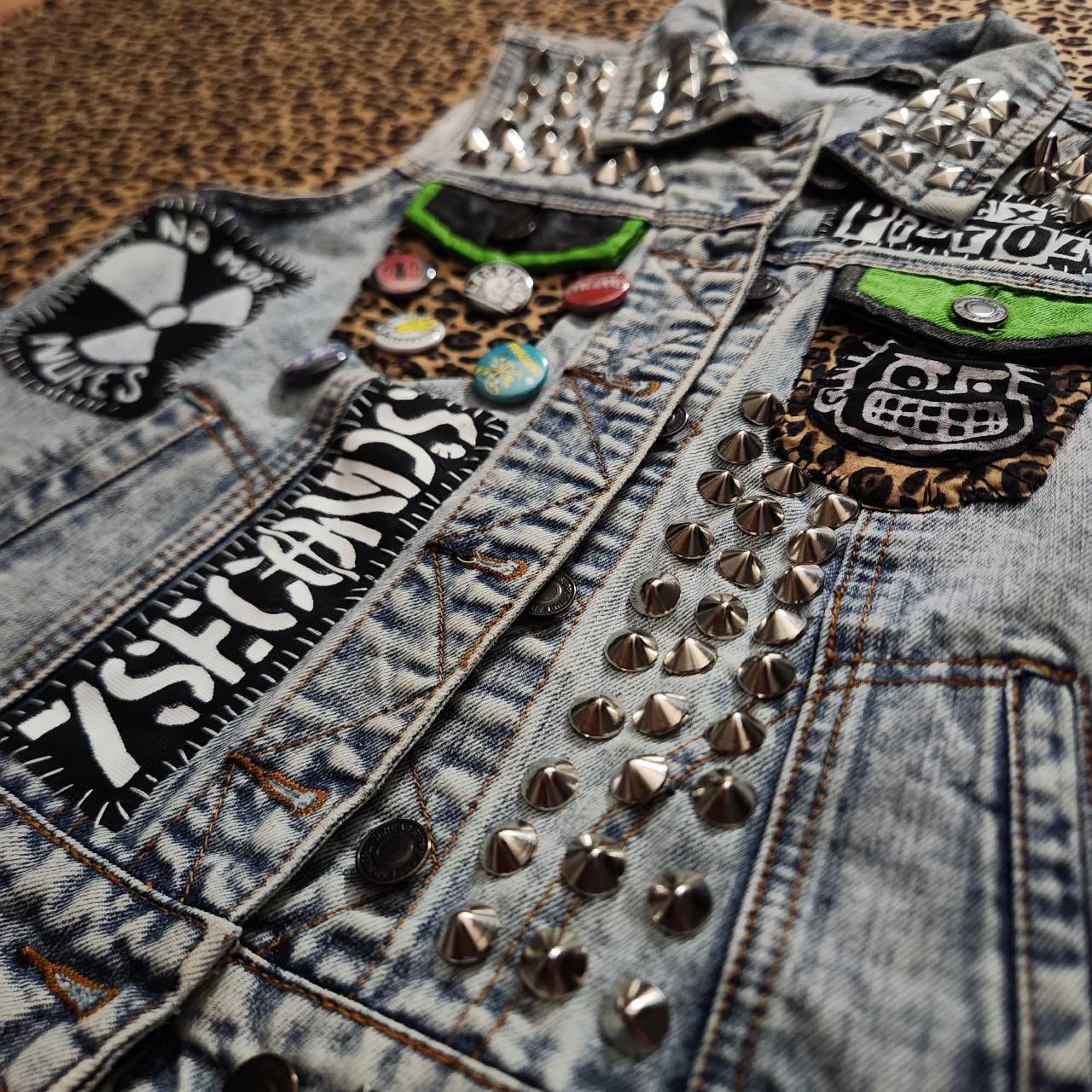 Diy studded vest. Size:S -Can you make me an... - Depop