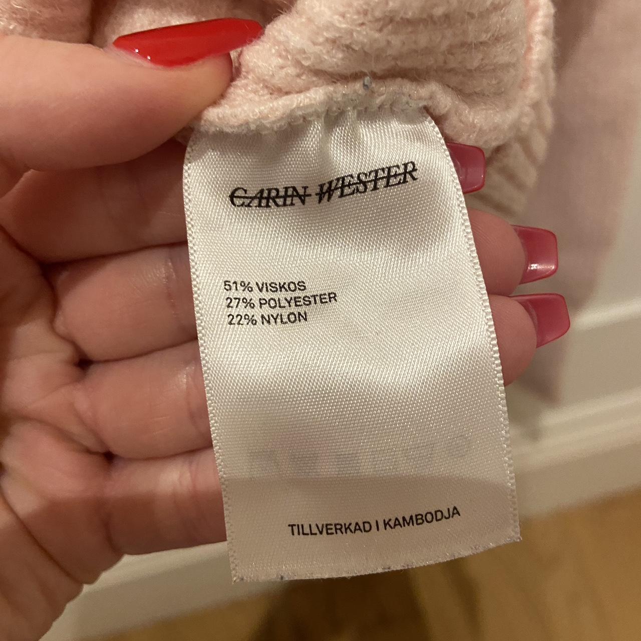 Light pink Carin Wester jumper with zipper. Size XS. - Depop