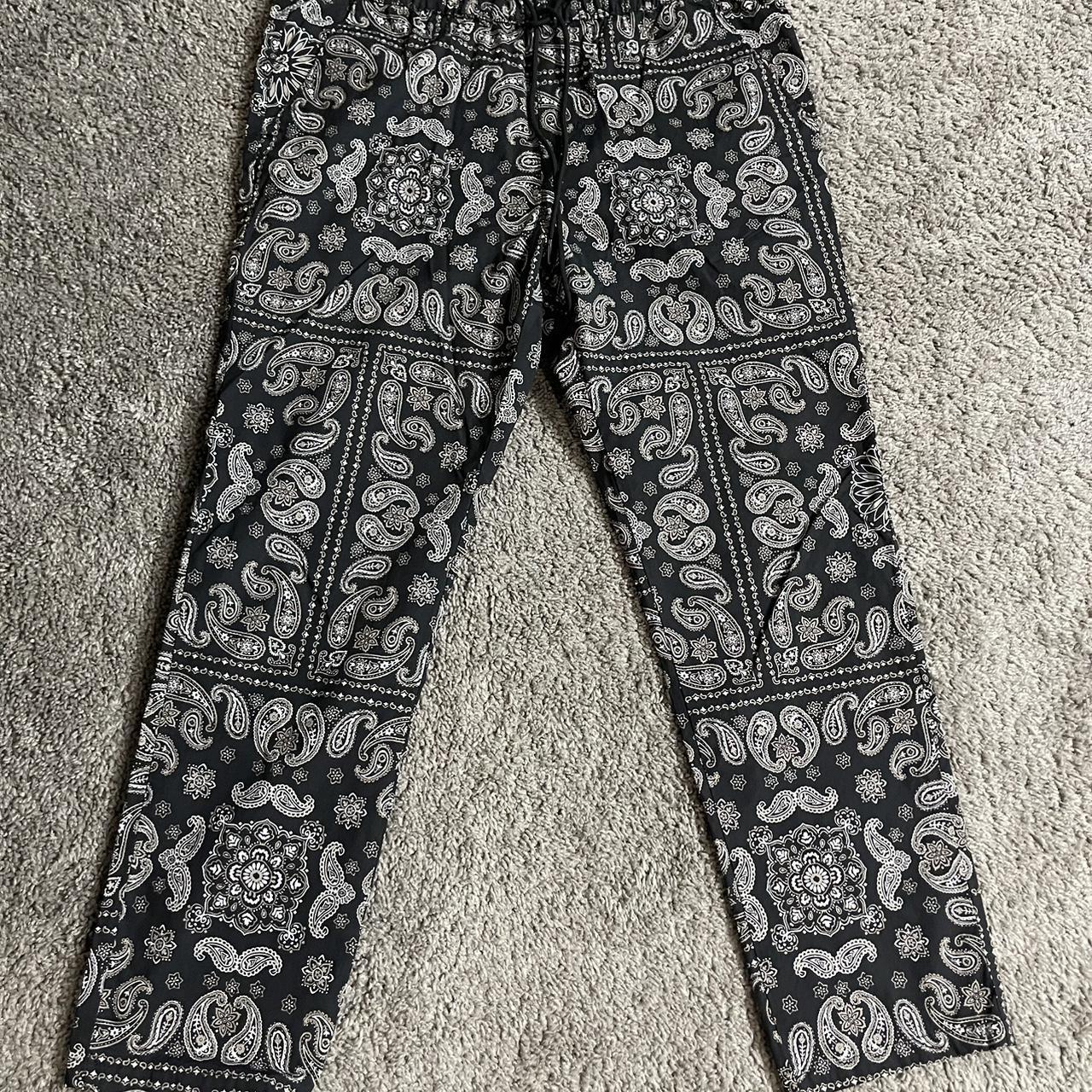 These patterned PacSun pants are Large. 63% cotton.... - Depop