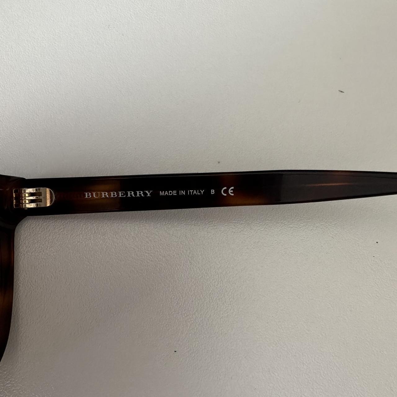 Burberry brown tortoise shell sunglasses with brown... - Depop