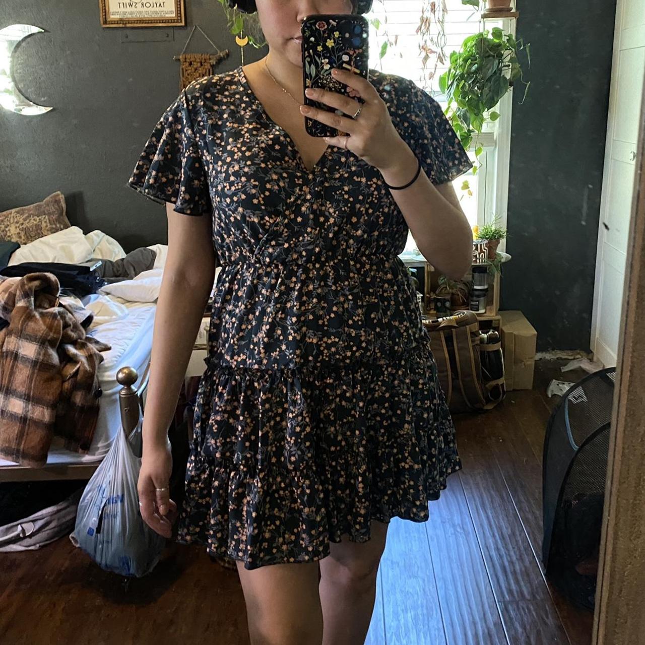 Two summer dresses from SHEIN. One is navy with... - Depop
