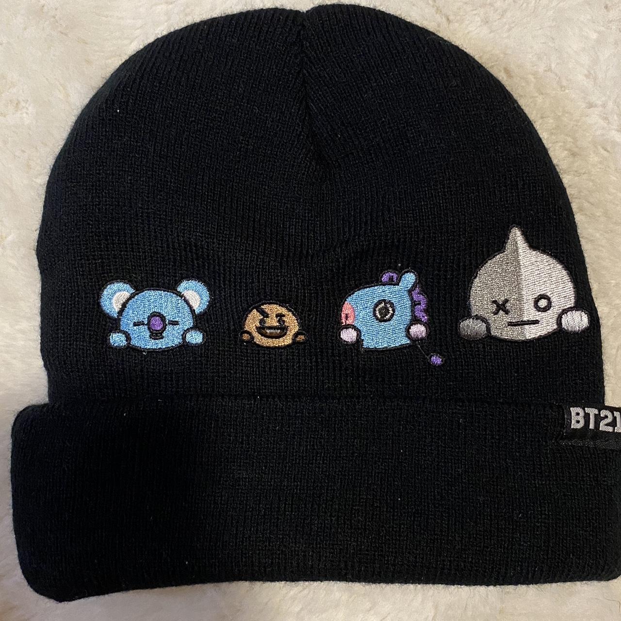 BT21 embroidered beanie - bts merch - worn once -... - Depop