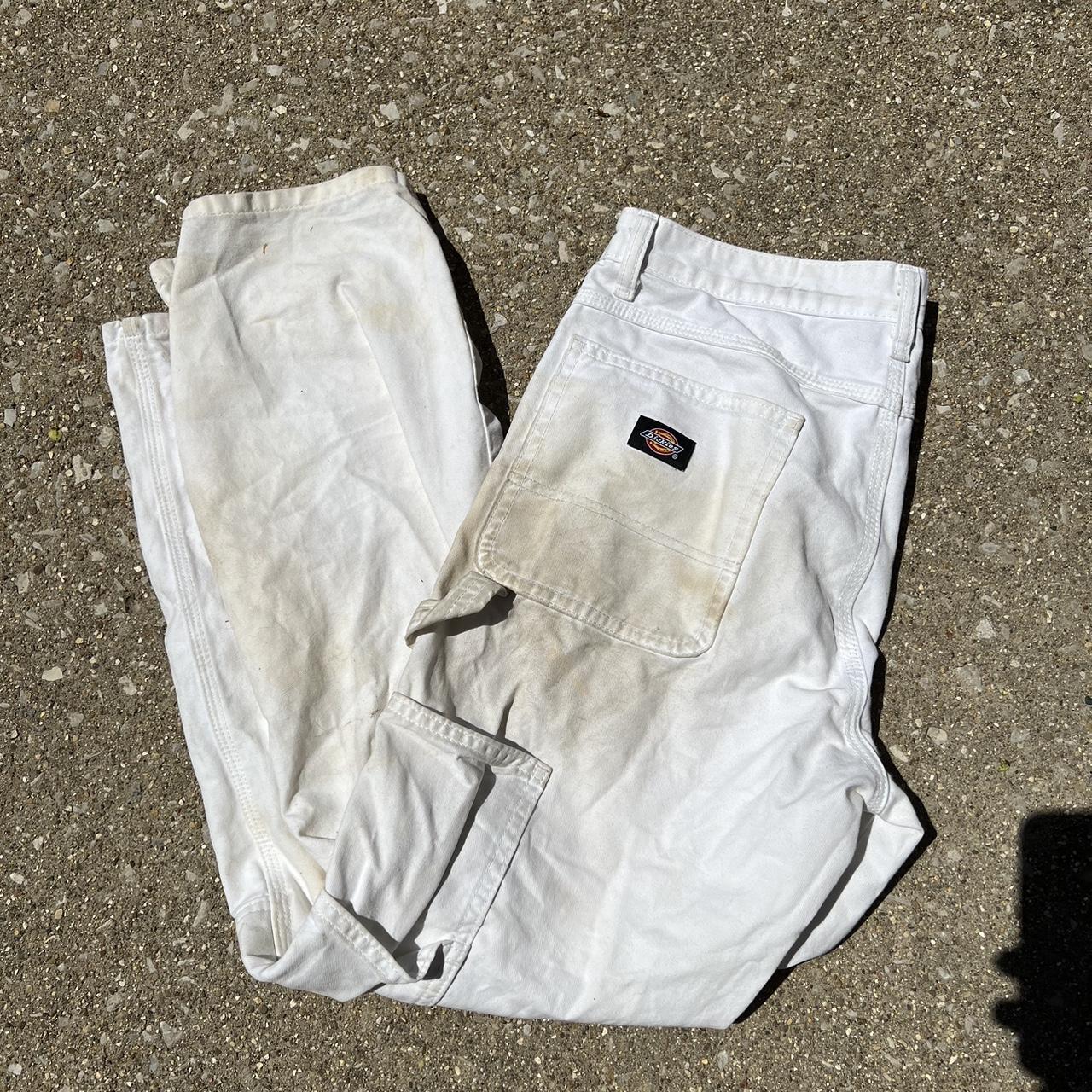 Dickies Men's White Trousers | Depop