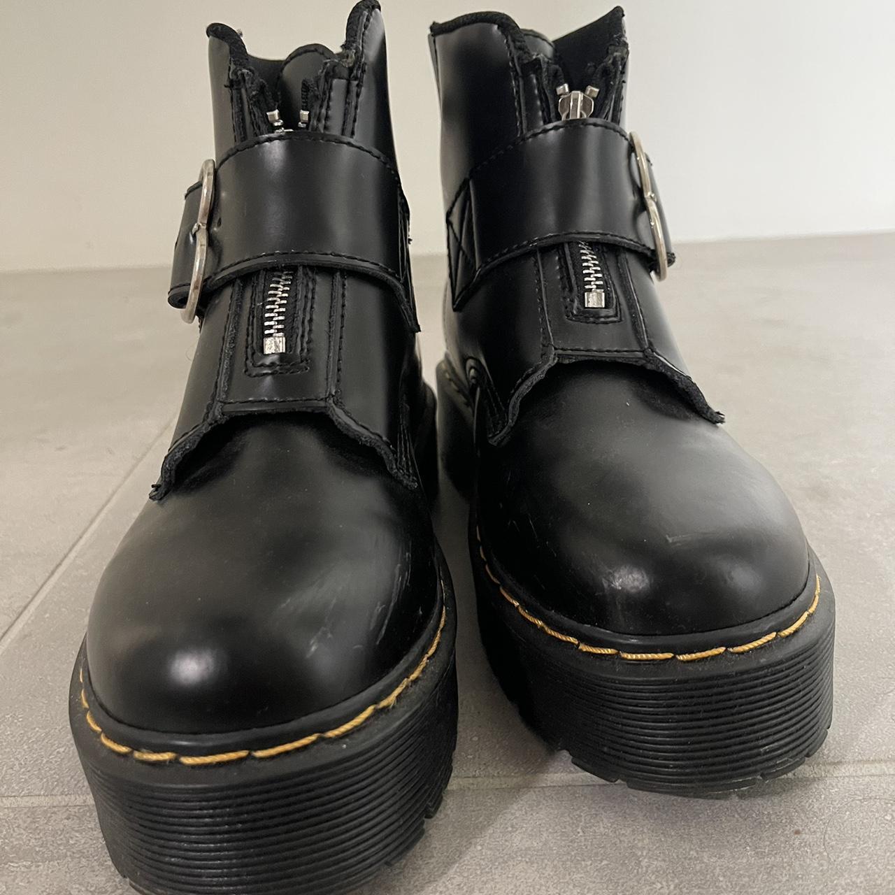 Lazy Oaf x Doc Marten platform boots. Heart buckle... - Depop
