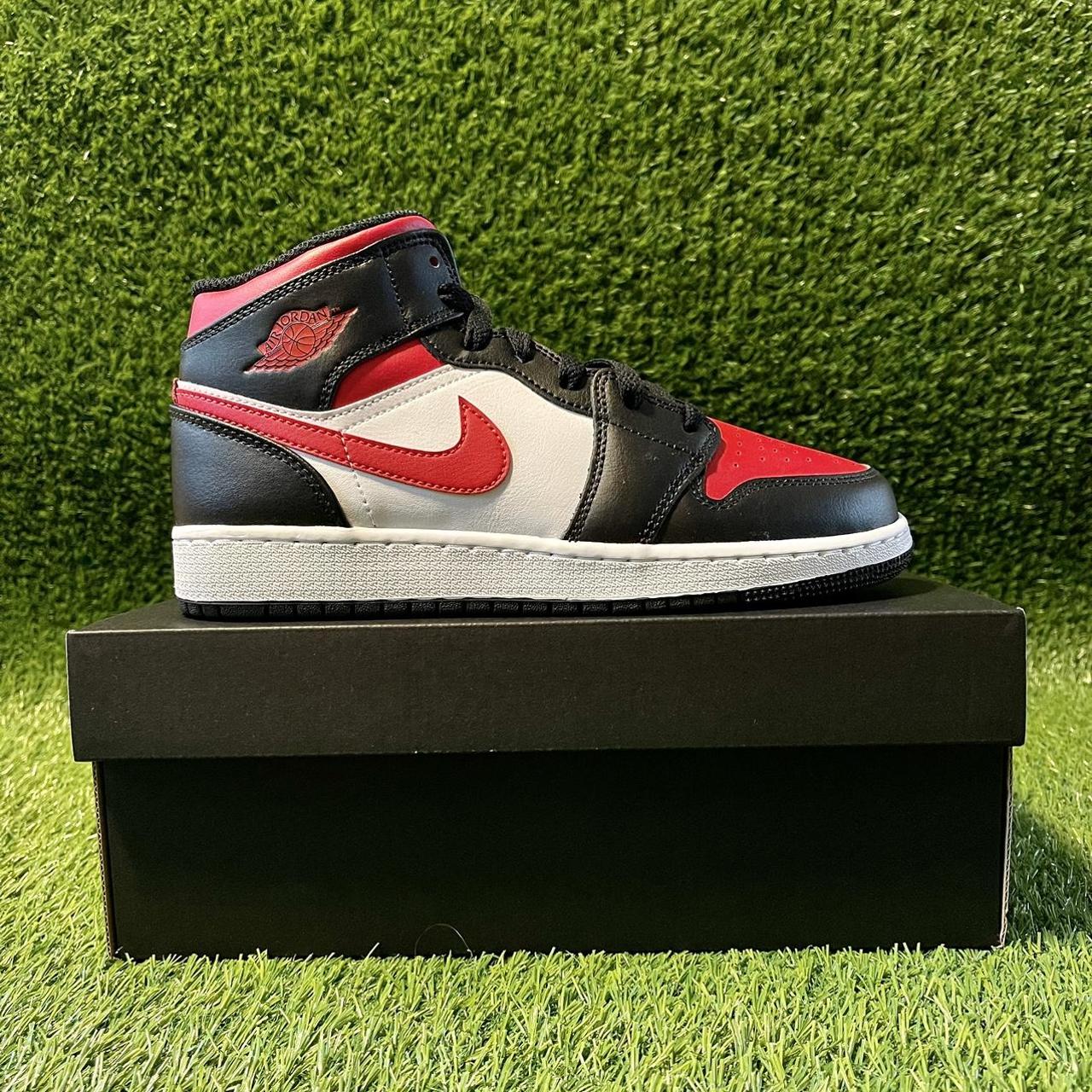 👟 Nike Air Jordan 1 Mid Fire Red GS 🔥 Sizes... - Depop