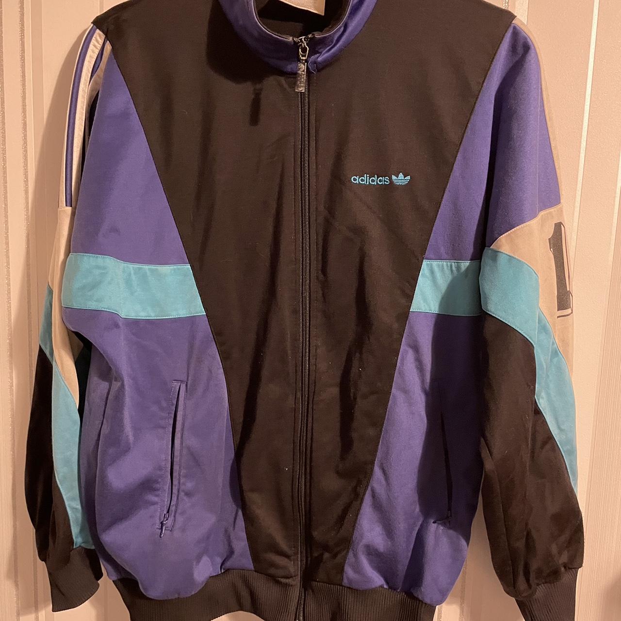 Adidas 90s vintage track jacket full zip size Large - Depop