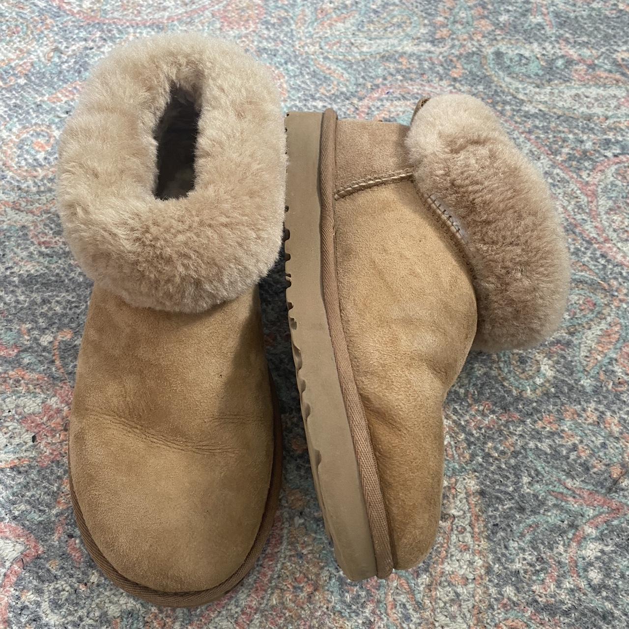 Mini fluff Uggs in walnut colour 🤎 Super gorgeous... - Depop