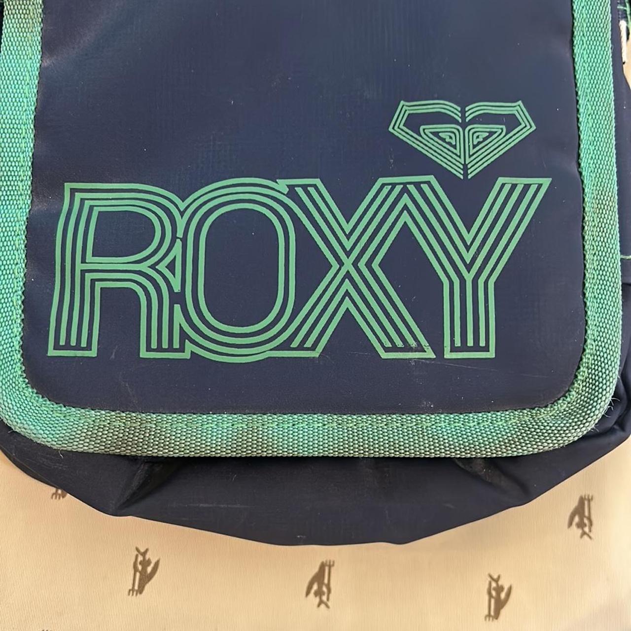 Roxy Bag Blue and green Tons of storage/ pockets... - Depop